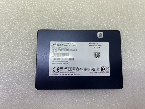 HP L51400-001 Micron 5100 Max 2.5 480GB SATA MTFDDAK480TCC SSD Solid ...