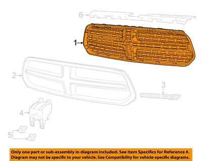 Dodge CHRYSLER OEM 14-15 Durango-Grille Grill 5113717AB | eBay