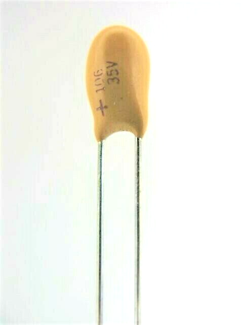 5 Pcs. 10uF (106) @ 35 VOLTS 10% Dipped Radial Solid Tantalum CAPACITOR ...