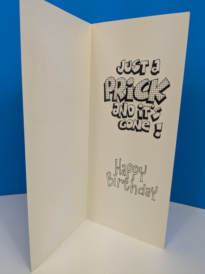 Vintage 70's Happy Birthday Virginity Adult Novelty Funny Greeting Card ...