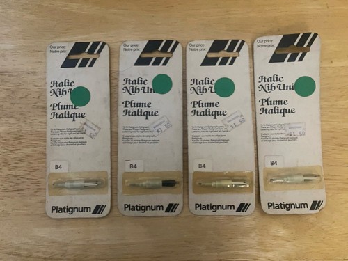 Lot Of 4 Platignum Italic Nib Unit Plume Italique Calligraphy | eBay