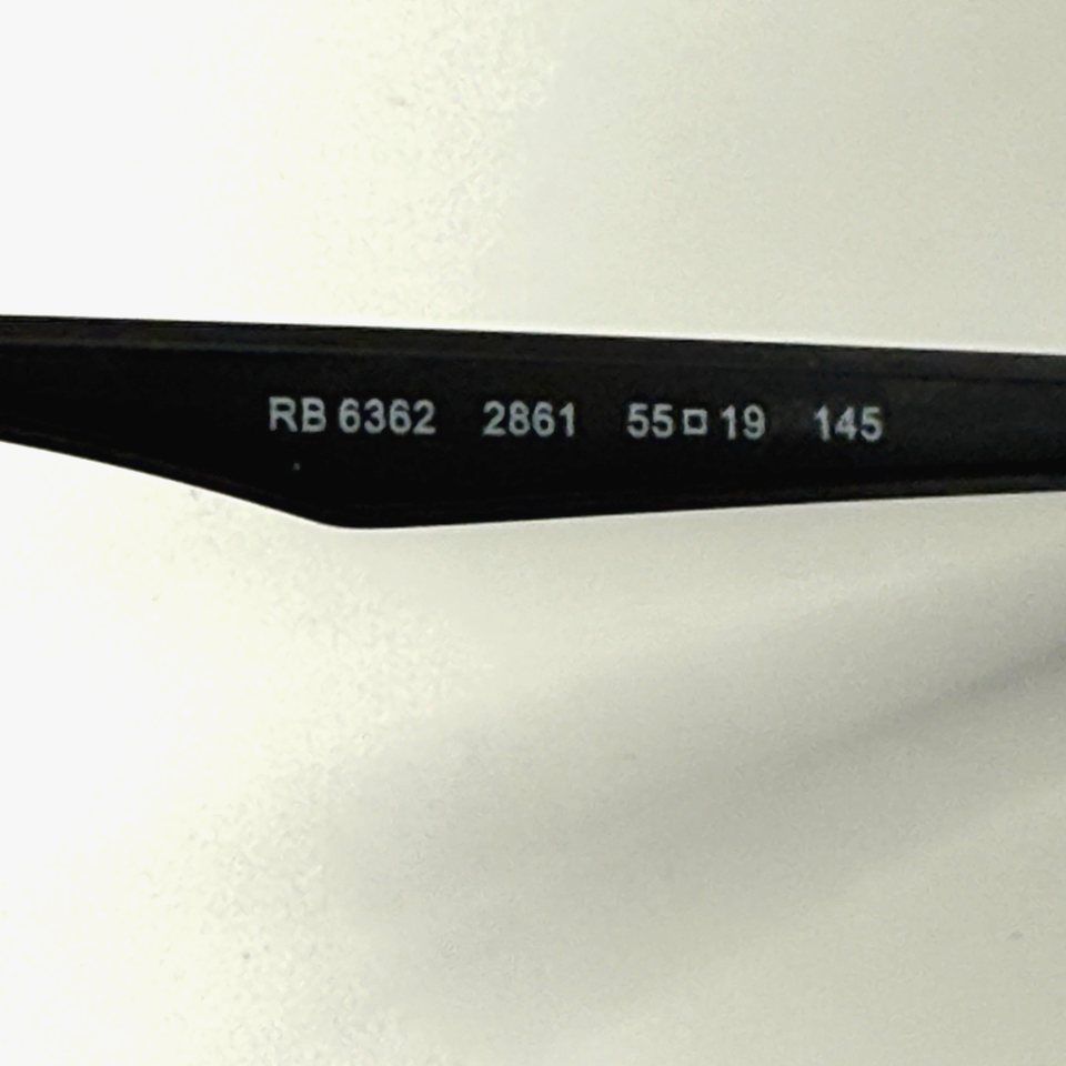 Ray Ban RB 6362 2861 Eyeglasses Frame Only 55-19-145 Polished Black ...
