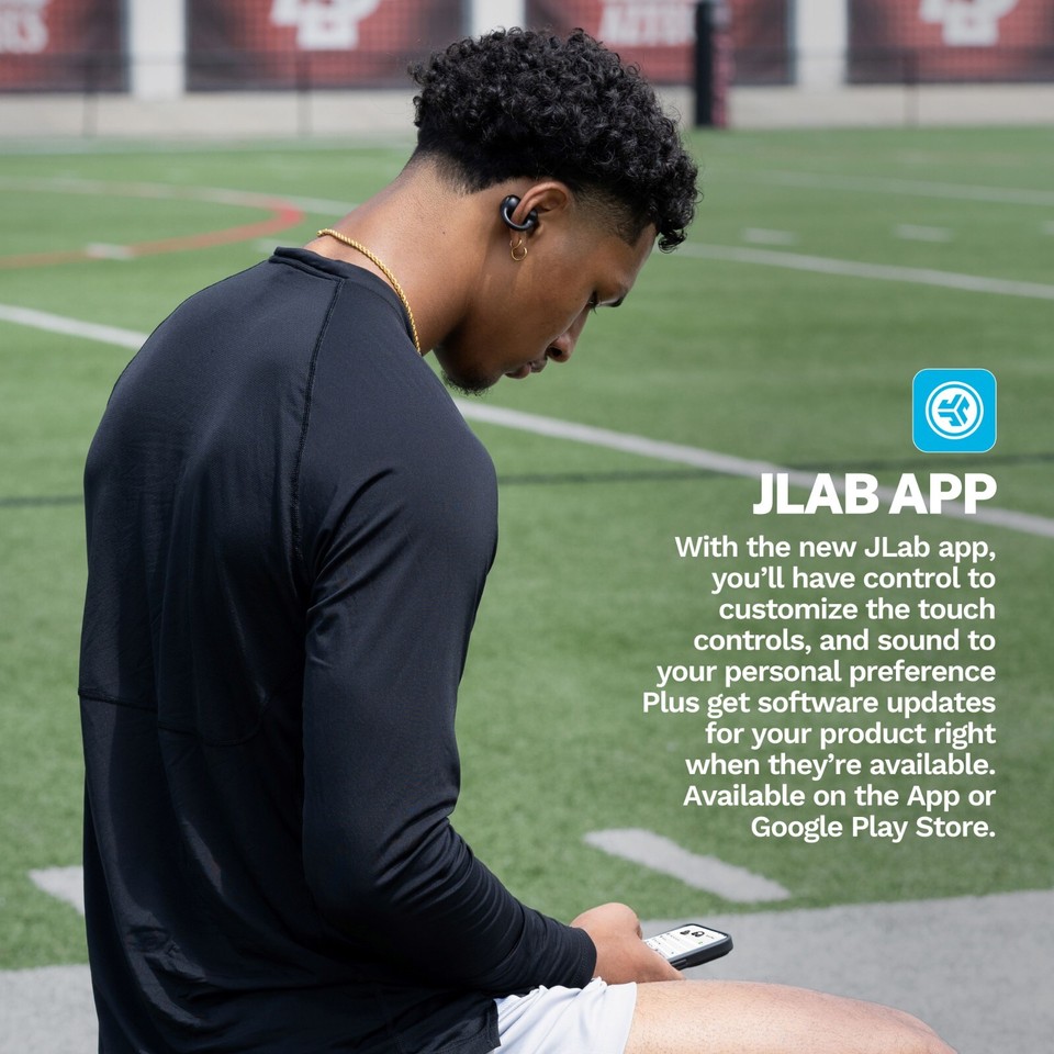 JLab Flex Open Bluetooth Earbuds, Wireless, Clip-On Cuff Design ...