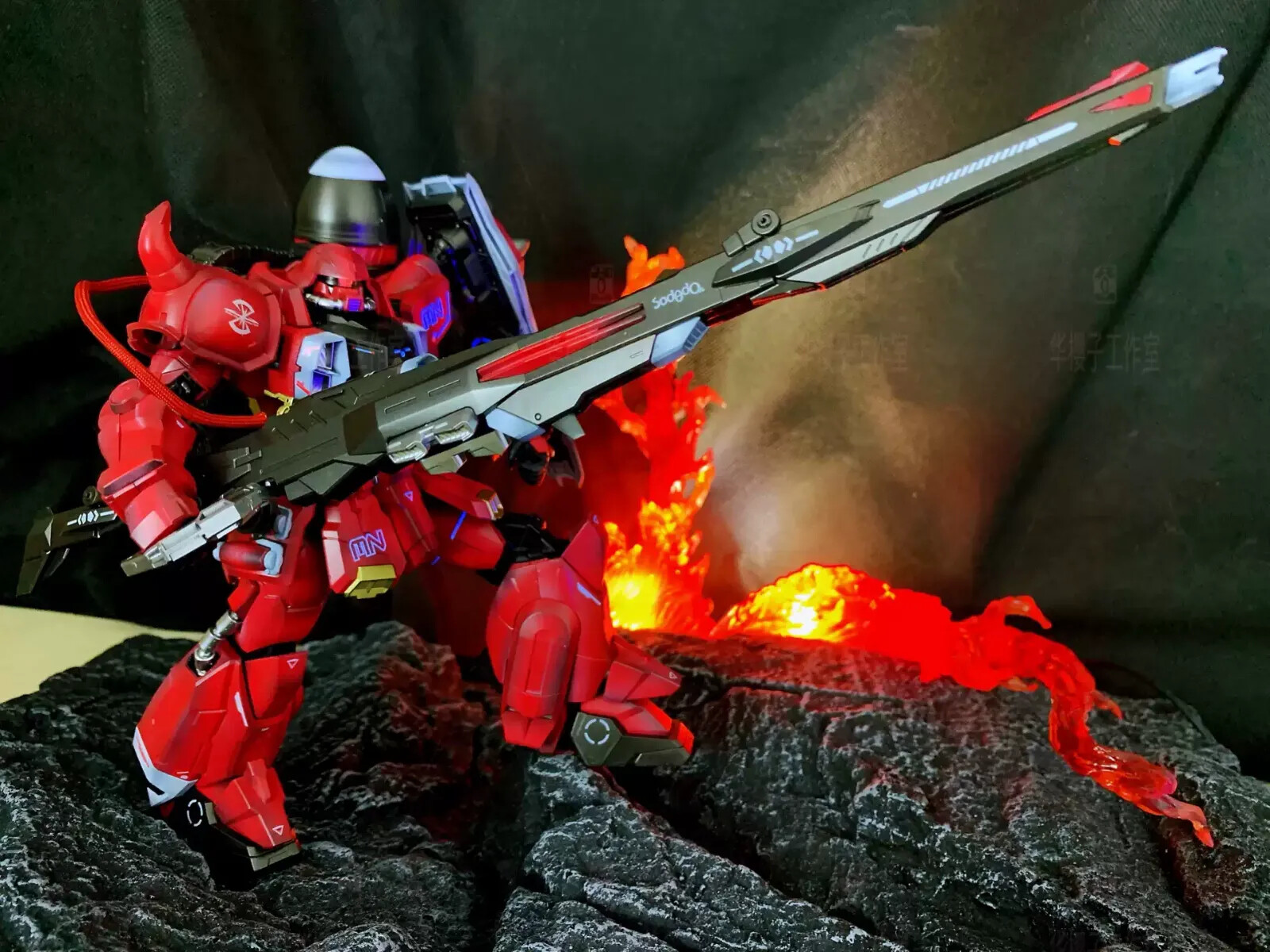 Build Paint Bandai Luna Zaku Warrior DOOM Custom MG 1/100 Gundam SEED ...