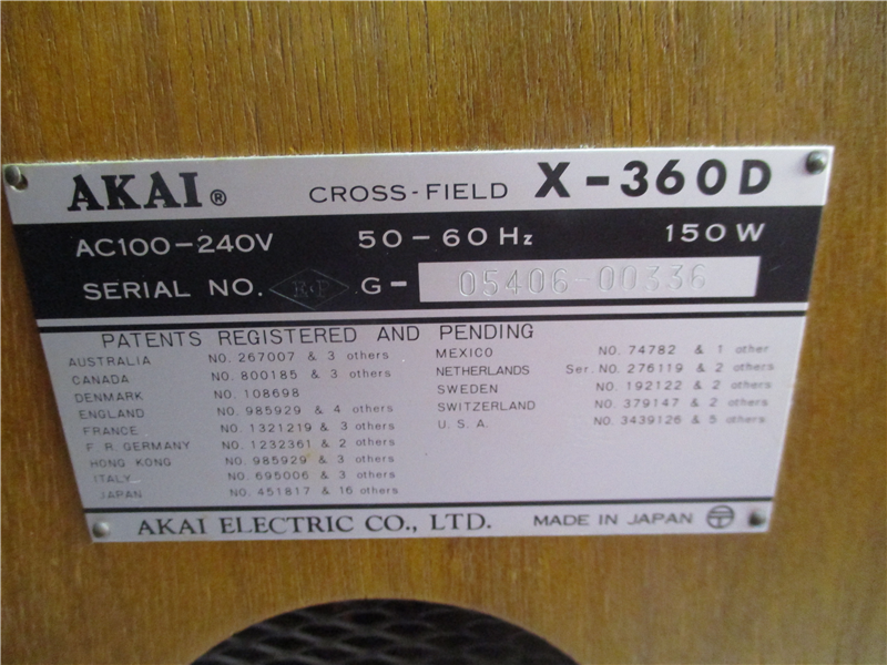 AKAI X-360D Reel-to-Reel Tape Recorder Tested Works Vintage Audio Good ...