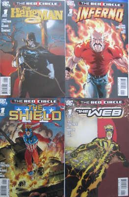 The Web, Shield, Inferno, Hangman - DC - 2009 - Set of 4 RED CIRCLE 1 ...