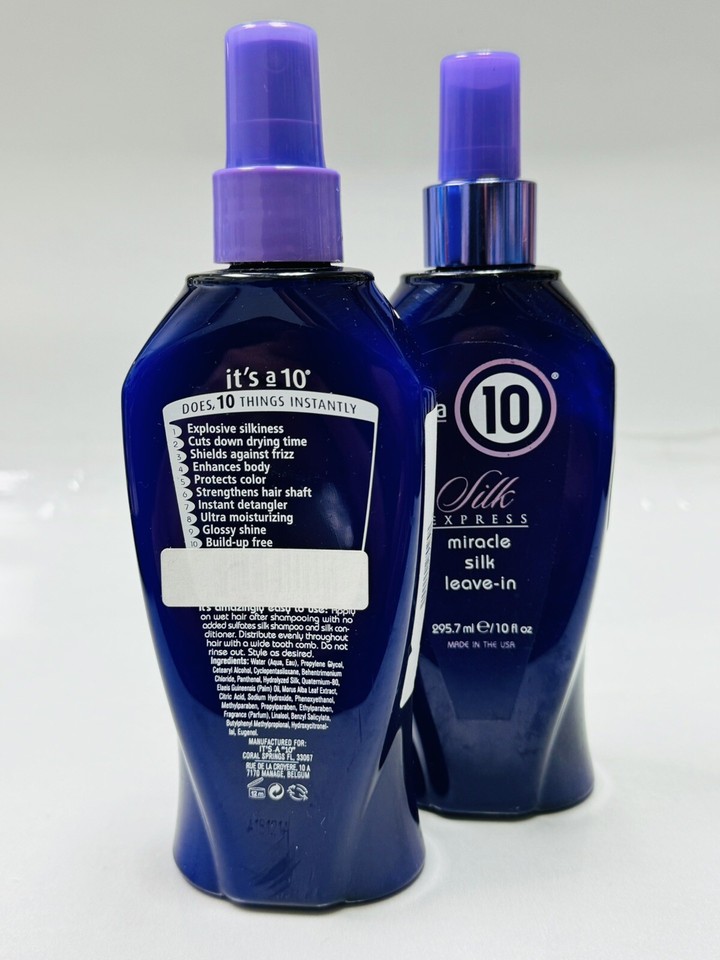 2 its a 10 silk express miracle silk leave-in spray 10oz ea scuffed ...