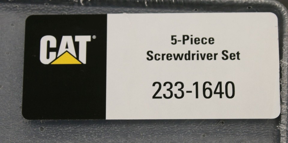 CAT Caterpillar 233-1640 5pc Screwdriver Set Hard Plastic Old Style ...