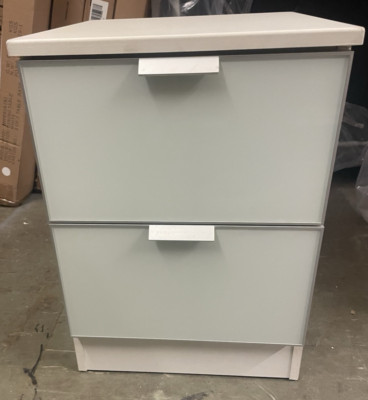 Bedside Cabinet BD Living 2 Glass Fronted Draws Cabinet Bedside | eBay UK
