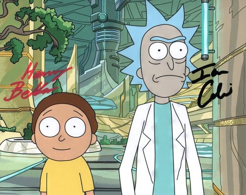HARRY BELDEN AND IAN CARDONI SIGNED RICK AND MORTY PHOTO (1) | eBay UK