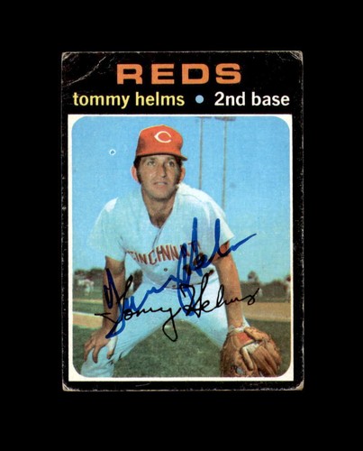 Tommy Helms Hand Signed 1971 Topps Cincinnati Reds Autograph | eBay