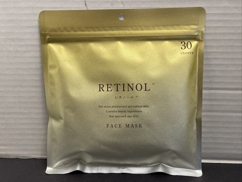RETINOL Face mask (30 Sheets) Moisturized & Radiant Skin Made In Japan ...