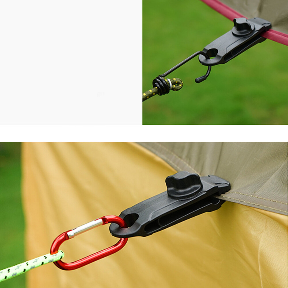 4 Pcs Strong Lock Grip Tent Tarpaulin Clamp Heavy Duty Tent Clips | eBay
