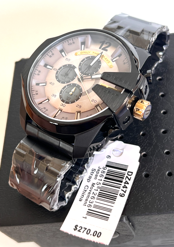 Diesel DZ4479 Mega Chief Analog Chronograph S/Steel Mens Watch BNWT ...