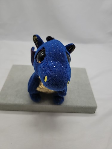 TY Dragon Plush Saffire Beanie Boos Blue 6" Sparkle Eye Stuffed Animal ...
