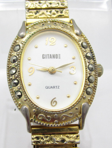 Women Gitano Quartz WR Analog 21mm Oval Watch (H566) "New Battery"