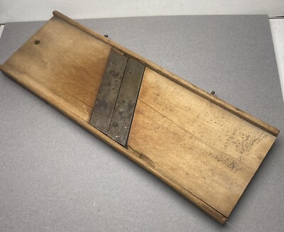 Primitive Wooden Kraut Slicer Antique Wood Cabbage Slaw Cutter Country ...