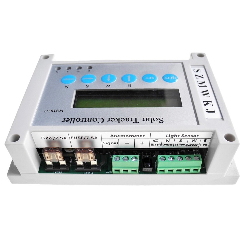 Dual Axis Solar Panel Tracking Tracker& 6000N 8" Linear Actuator &LCD ...