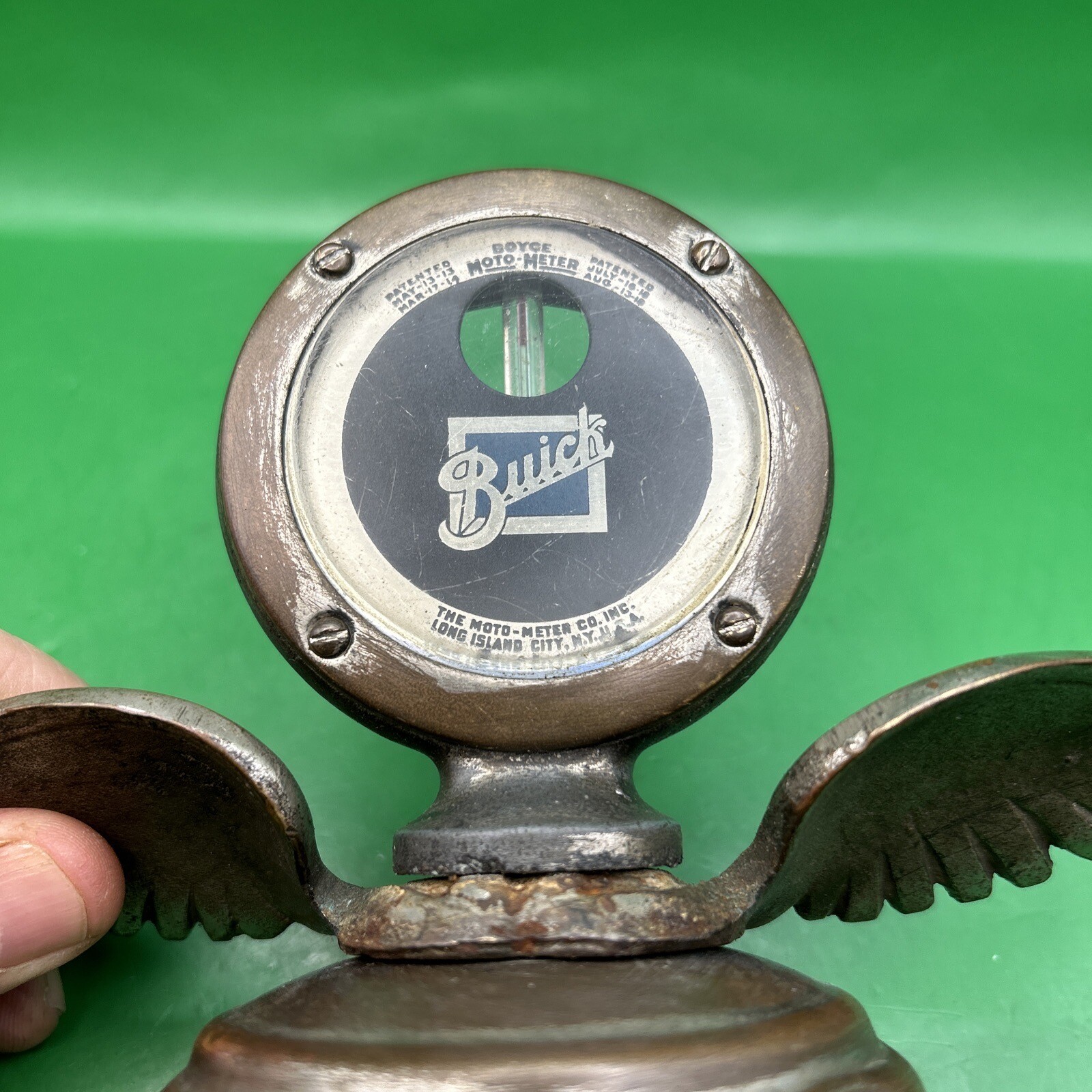 1920’s BUICK MASTER Motometer Temp Heat Gauge Radiator Cap Hood ...