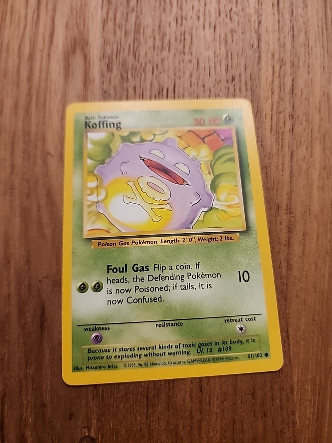 KOFFING - Base Set - 51/102 - Common - Pokemon Card - Unlimited Edition ...