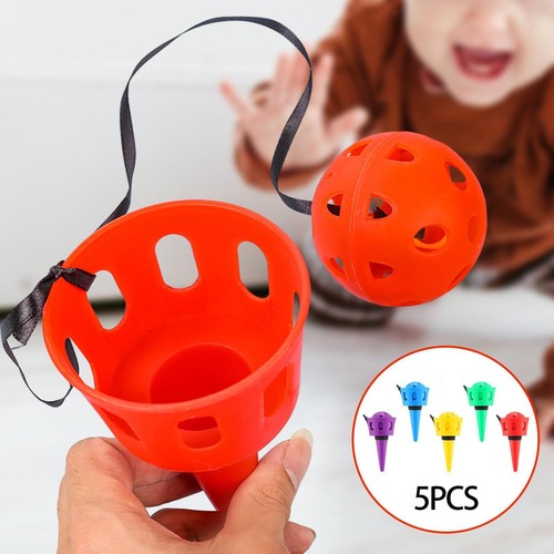 5x Ball and Cup Toy Set Attention Portable Catch Game for School Girls ...
