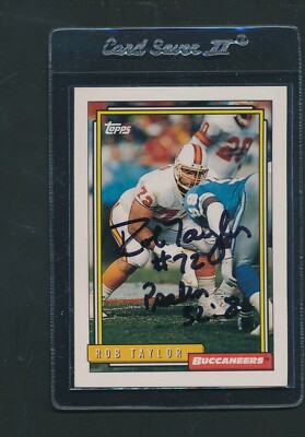 1992 Topps #45 Rob Taylor Buccaneers Signed Auto *B8846 | eBay