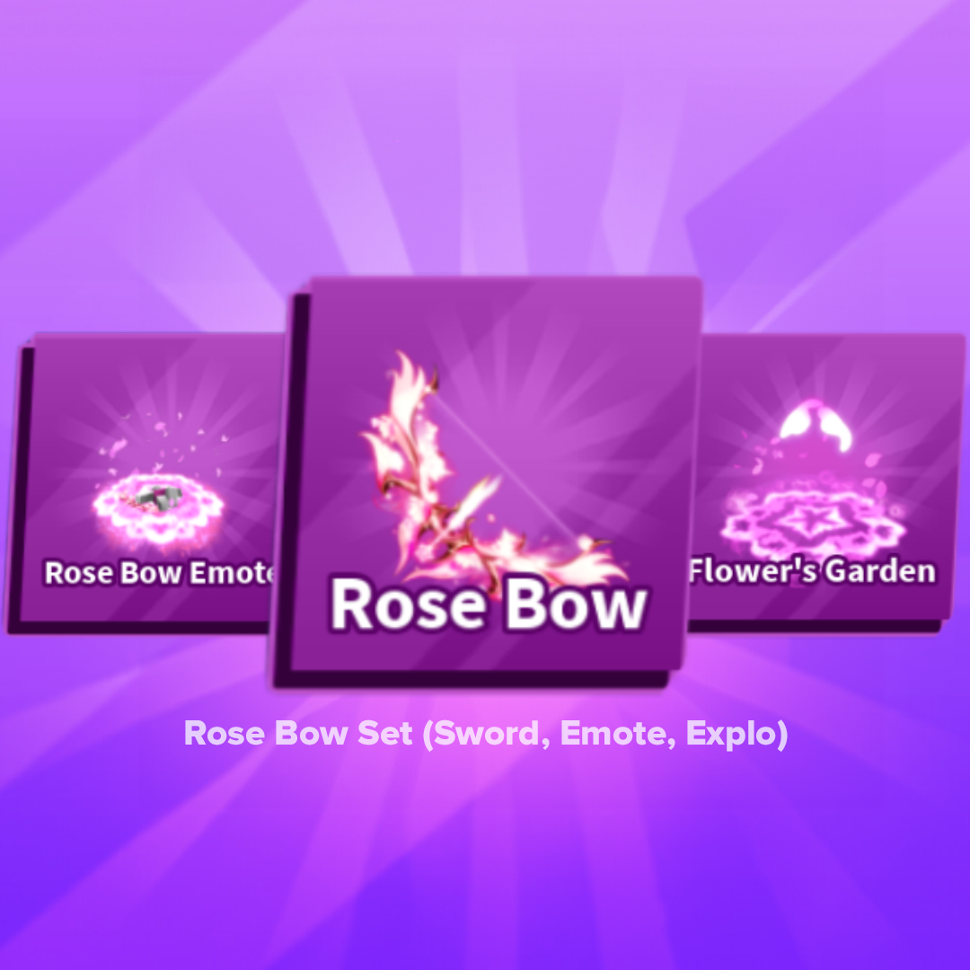 Rose Bow Set (Bow, Emote, Explosion) Blade Ball | eBay