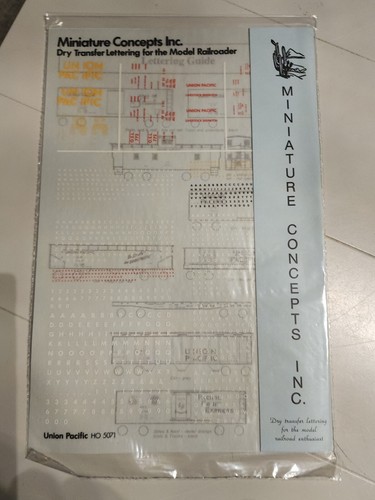 Miniature Concepts Model Railroad Transfer Lettering HO 5071 (G214) | eBay