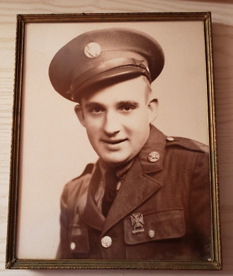 Framed 8 x 10 WW2 Era Studio Photo US Army GI Portrait WWII Soldier ...