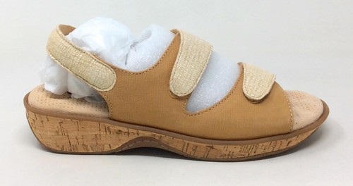 Softwalk Womens Bolivia Slingback Sandals Sand Embossed Leather Size 6 ...