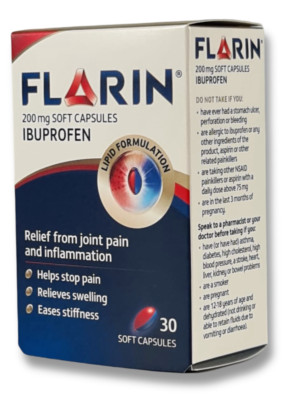 Flarin 200mg Joint Pain Inflammation Relief Soft Capsules - 30 | eBay UK