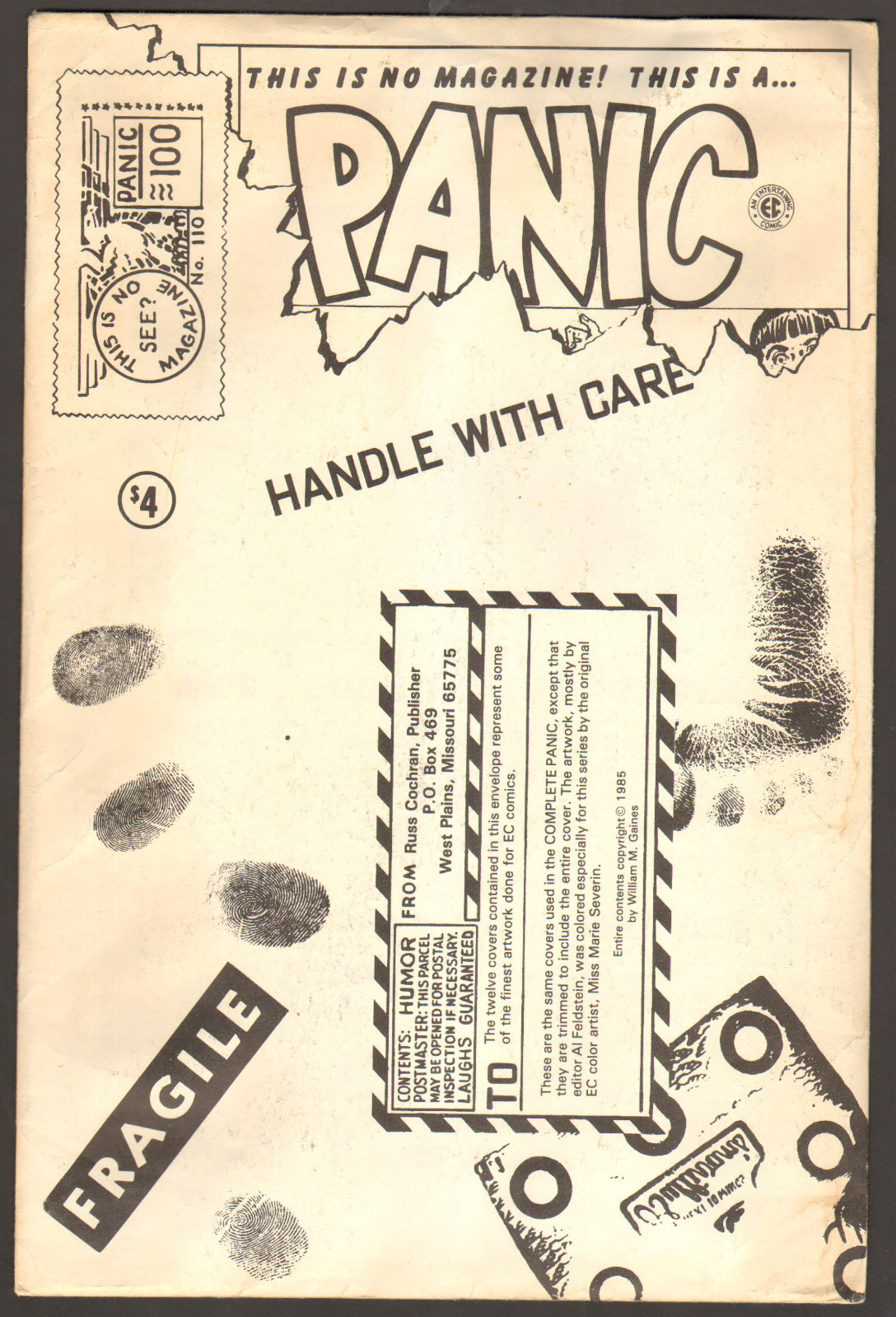 "Panic" Reprint Cover Ec Comic Russ Cochran Mad Magazine - 1985 | eBay