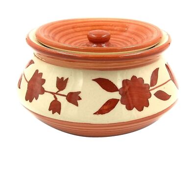 Handmade Ceramic Handi with lid Curd Setter/Biryani Serving Pot - 250ml ...