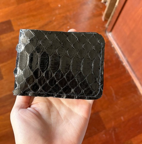 Genuine Black Burmese Python Snakeskin Wallet Real Exotic Leather | eBay