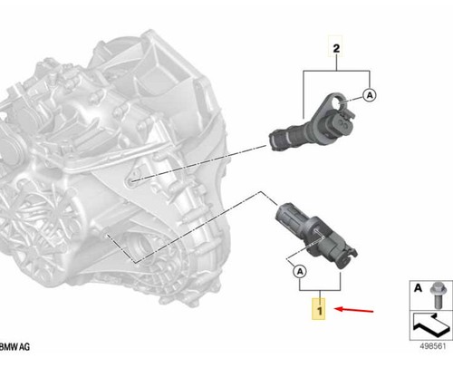 BMW X1 U11 Getriebegeschwindigkeits-Sensor 1 28008486548 Neue Genuine ...