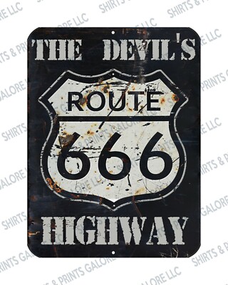 Route 666 The Devil's Highway Metal Sign 9x12 | eBay