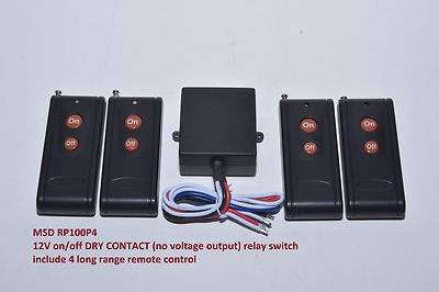 12V 15A 315mhz DRY CONTACT on off long range remote control relay ...