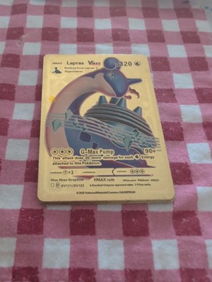 Pokemon Lapras V Max 320HP Gold Foil Fan Art Card SV111/SV122 | eBay