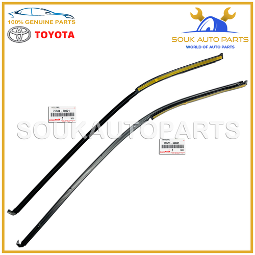 75533-60031 75534-60021 Genuine Toyota MOULDING SET, WINDSHIELD ...