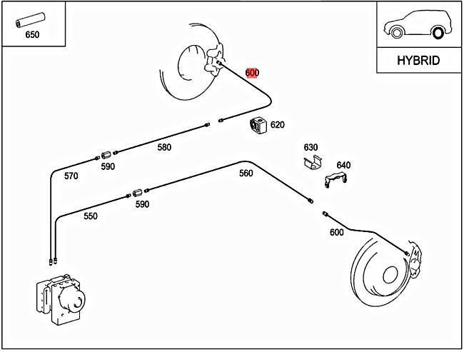 Genuine MERCEDES W164 X164 GL-CLASS X164 Brake hose 1644200548 | eBay