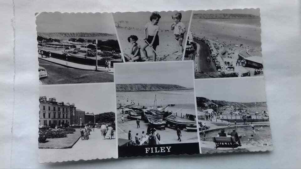 2 Vintage photographs,Black & White,Filey,East Riding,Yorkshire,1950s ...