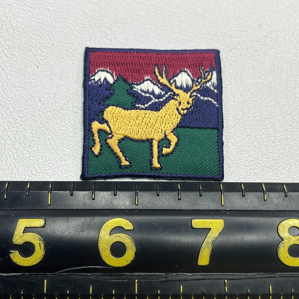 SNOW CAP MOUTAIN OUTDOOR VEIW BUCK DEER (OR Elk ?) Patch K034 | eBay