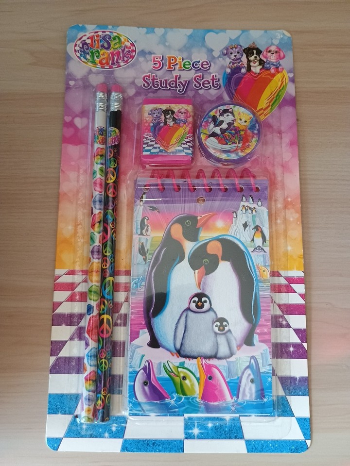 Lisa Frank 5 Piece Study Set New In Package Penguins Puppies Kittens ...