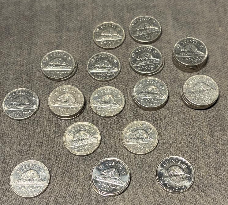 200+ Canadian Coin Lot (pennies, nickels, dimes, quarters) | eBay