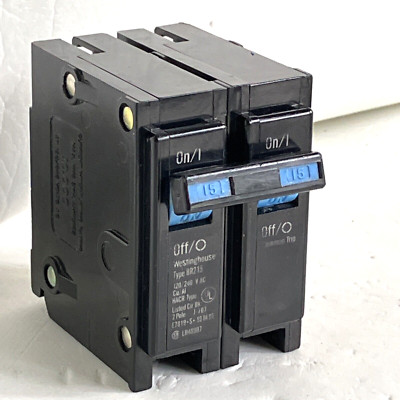 Westinghouse Bryant Cutler Hammer BR215 Double Pole Circuit Breaker ...