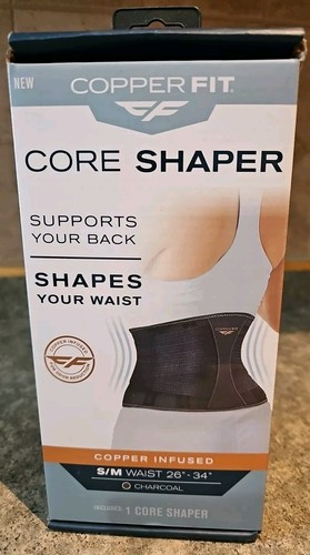 New COPPER FIT Core Shaper Women Charcoal S/M Waist 26"-34" | eBay
