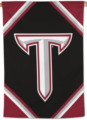 TROY UNIVERSITY TROJANS Official NCAA 28x40 Team Logo BANNER Flag | eBay