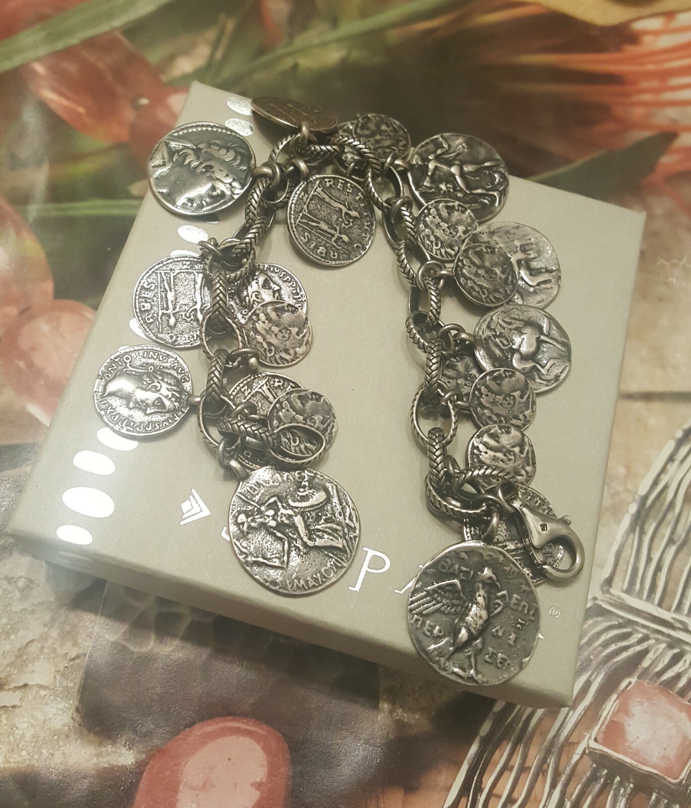 Rare Silpada Sterling silver Oxidized Roman Coin Cha… - Gem