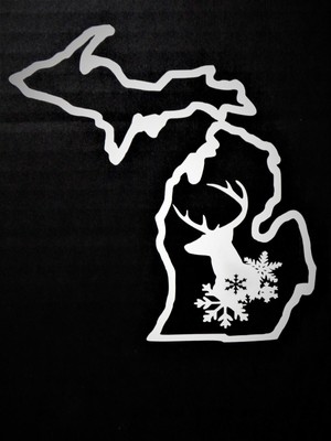 Michigan Mitten Deer Buck Vinyl Indoor Outdoor Car Truck Window Decal ...