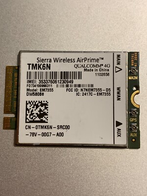 SIERRA WIRELESS AIRPRIME QUALCOMM 4 G EM7355 TMK6N WIFI CARD | eBay